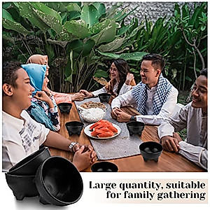 Set of 24 Black Salsa Bowls 13.5 oz Salsa Guacamole Plastic Bowls Mexican Dip Molcajete Bowl Chips and Salsa Serving Dish Taco Bar Serving Set for a Party Fiesta Sauce Condiment Regular Use