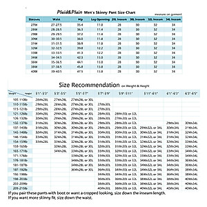 Plaid&Plain Men's Skinny Stretchy Khaki Pants Colored Pants Slim Fit Slacks Tapered Trousers 819 Black 32X32