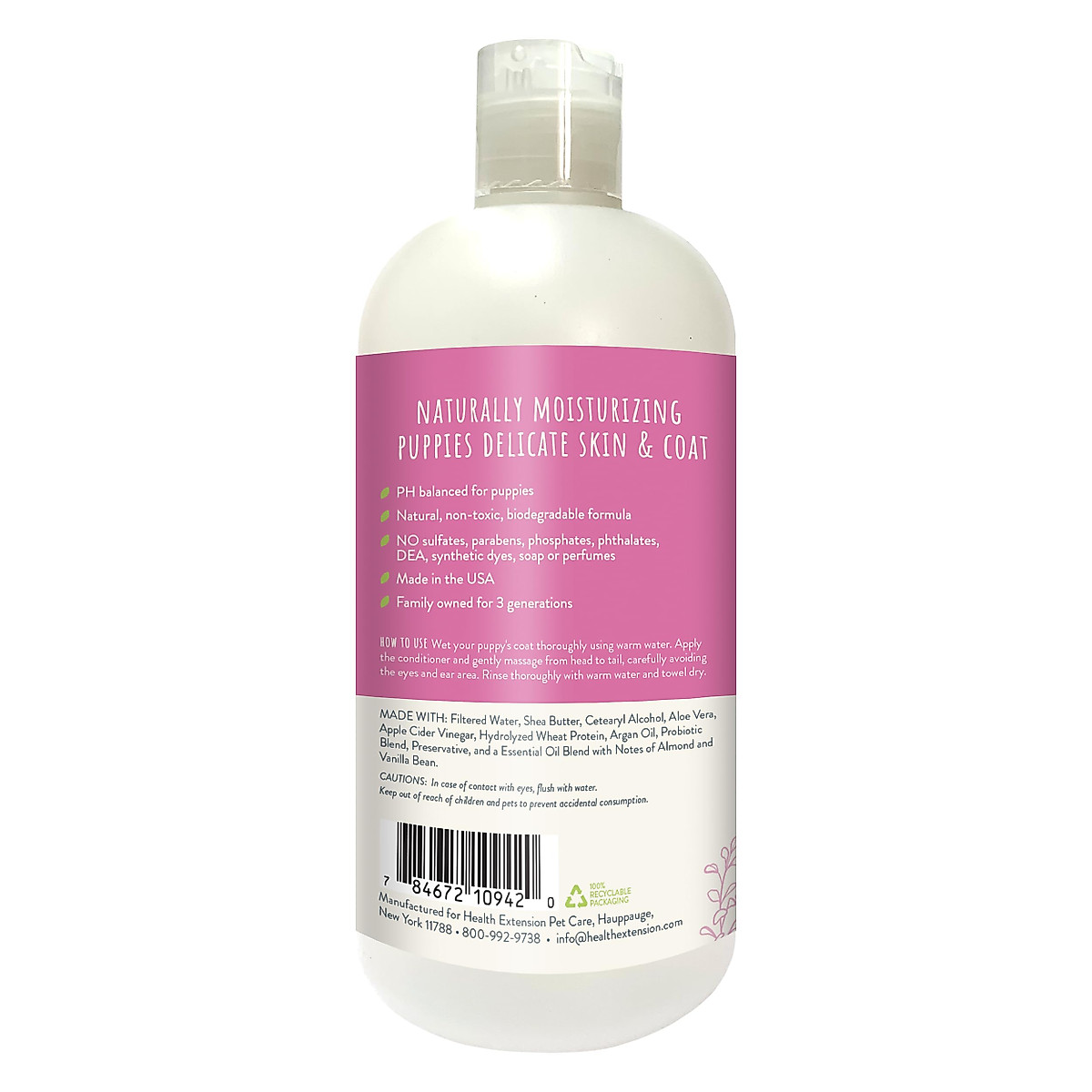 Ari Probiotic Dog Conditioner (16 oz) – Deep Cleansing & Moisturizing for Dry, Itchy Skin Relief – Grooming with Vanilla & Almond for Dogs & Puppies