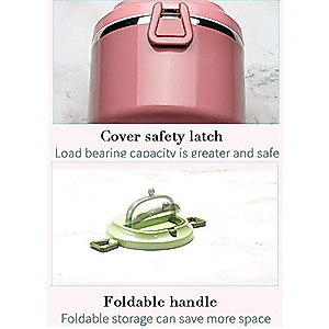 SANQIAHOME 2 Tier Stackable Stainless Steel Lunch Box Sealed(green, 2 layers)