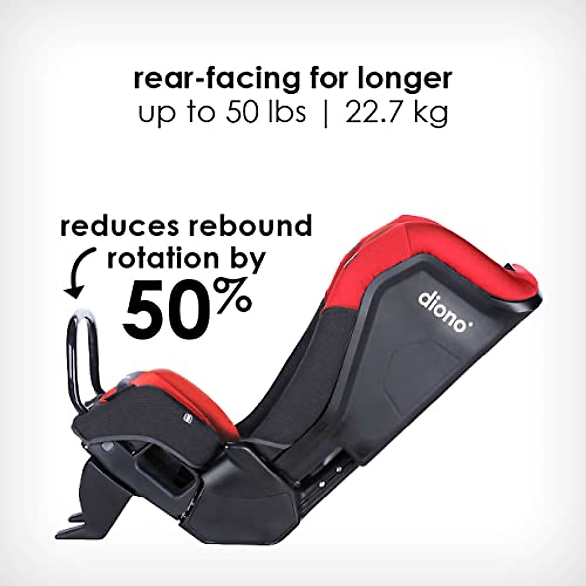 Diono Radian 3QX 4-in-1 Rear & Forward Facing Convertible Car Seat, Safe+ Engineering 3 Stage Infant Protection, 10 Years 1 Car Seat, Ultimate Protection, Slim Fit 3 Across, Red Cherry