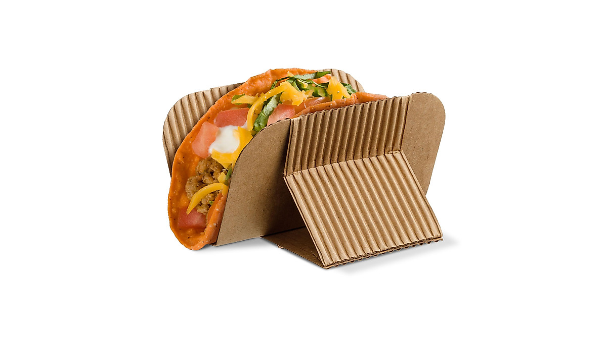 Aura Kraft Taco Holder Stand Plates - 200 Count