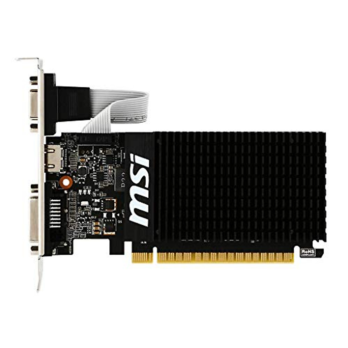 MSI GAMING GeForce GT 710 1GB GDRR3 64-bit HDCP Support DirectX 12 OpenGL 4.5 Heat Sink Low Profile Graphics Card (GT 710 1GD3H LP)