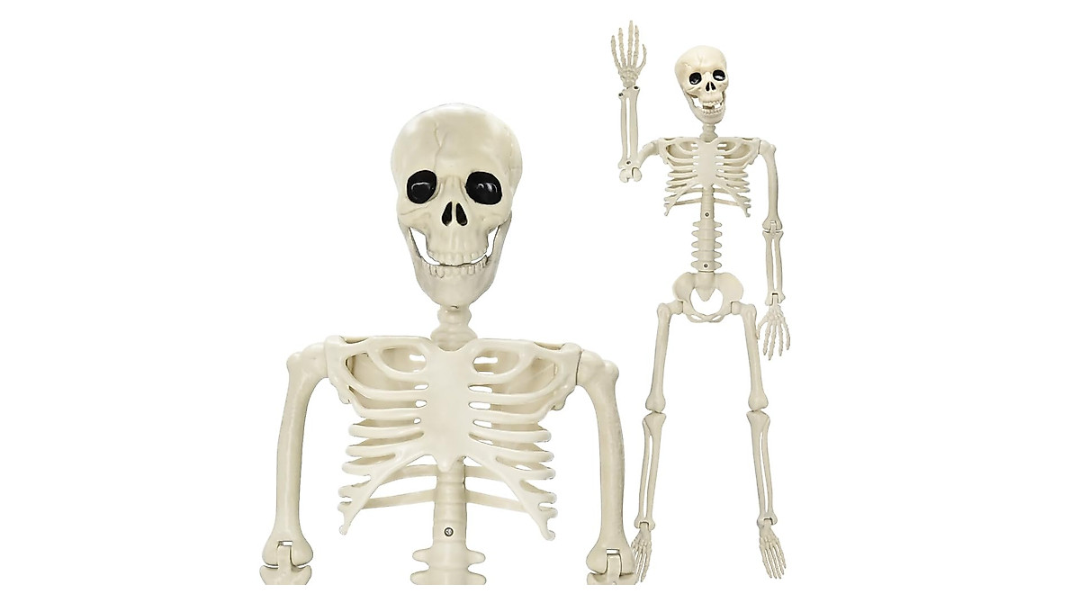 Realistic 36-Inch Skeleton Halloween Decoration for Haunted Houses
