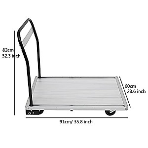 Hand Truck Platform Truck Folding Multifunctional Moving Aluminum Foldable Handle Rolling Flatbed Cart Hand Truck Load Capacity 770lb Utility Cart