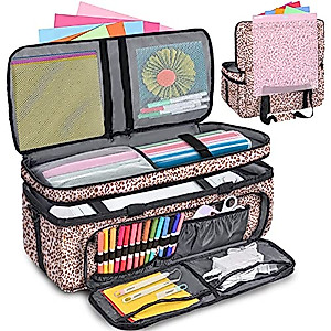Carrying Case for Cricut - Double-Layer Cricut Bag for Cricut Machine with Cover Compatible with Cricut Explore Air, Air 2, Maker, Maker 3, Organization and Storage Bags - Cricut Accessories