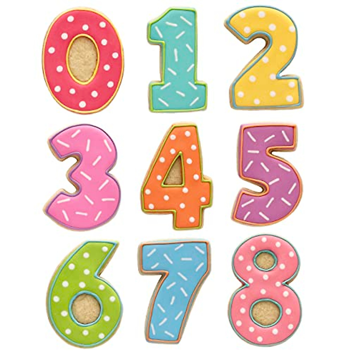 Number Cookie Cutters 9 pc. Set Made in USA by Ann Clark