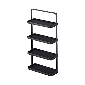 Yamazaki Home Tower 4-Tier Accessory Tray - Jewelry Holder & Storage Organizer - Steel, One Size, Black