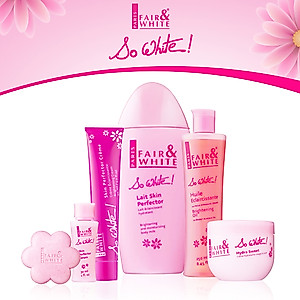 Fair & White So White Skin Brightening Soap - 200g / 7 oz - Exfoliating Soap, Helps to Reduce Blemishes on: Body, Knees, Underarms, Armpit