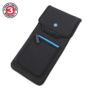 ENHANCE Keyboard Sleeve Travel Case for Tenkeyless Compact Tournament Gaming Keyboards (up to 15 Inches) with Rugged Neoprene Construction, Zipper Mouse Storage, and Cable Storage Pouch - Black