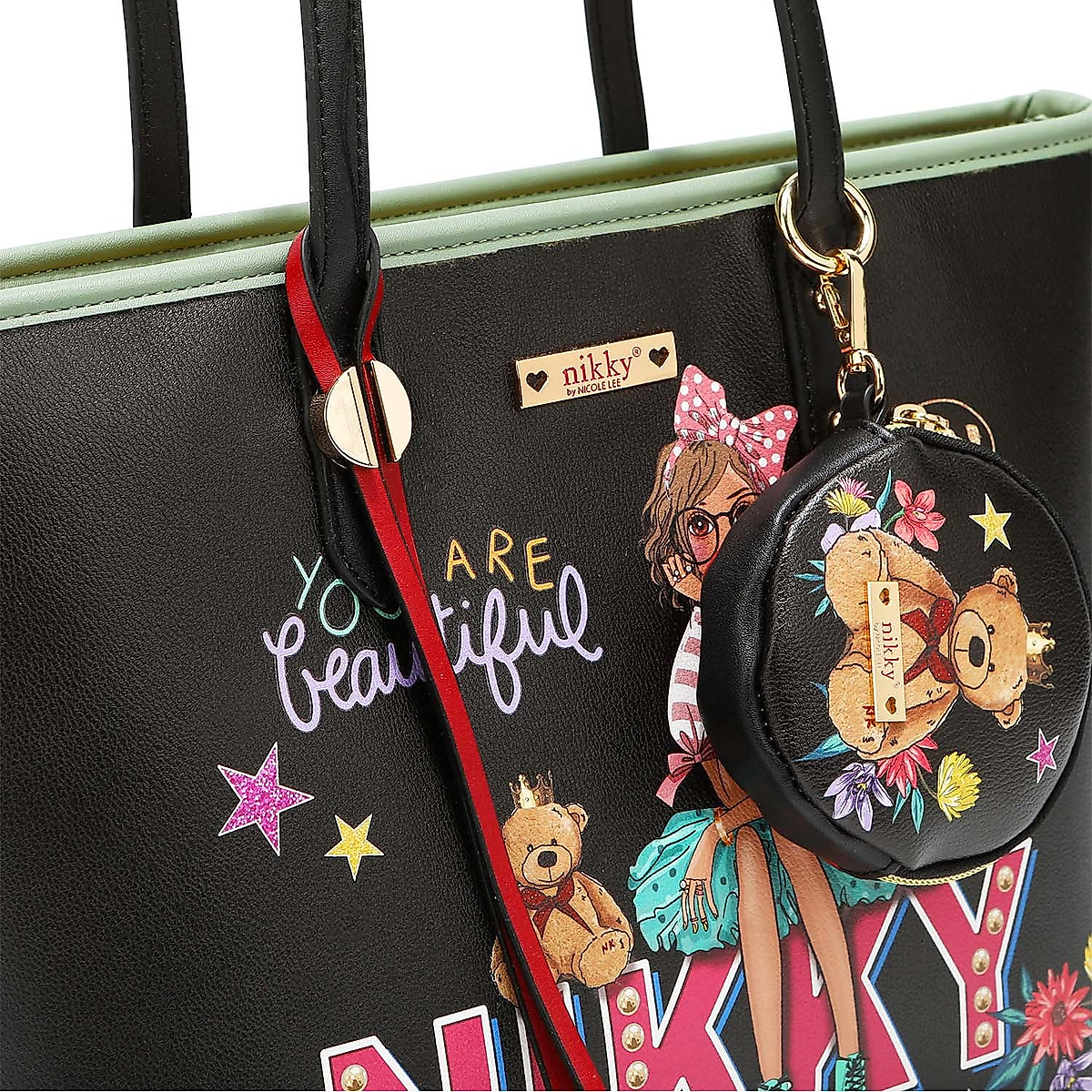 NIKKY EYE CONTACT SHOPPER BAG 3PC SET