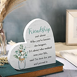 Wooden Christian Gifts for Women Religious Gifts Friend Birthday Gifts Friendship Gifts for Sister Inspirational Gifts with Quotes a Friend Is God's Way of Proving (Novel Style)