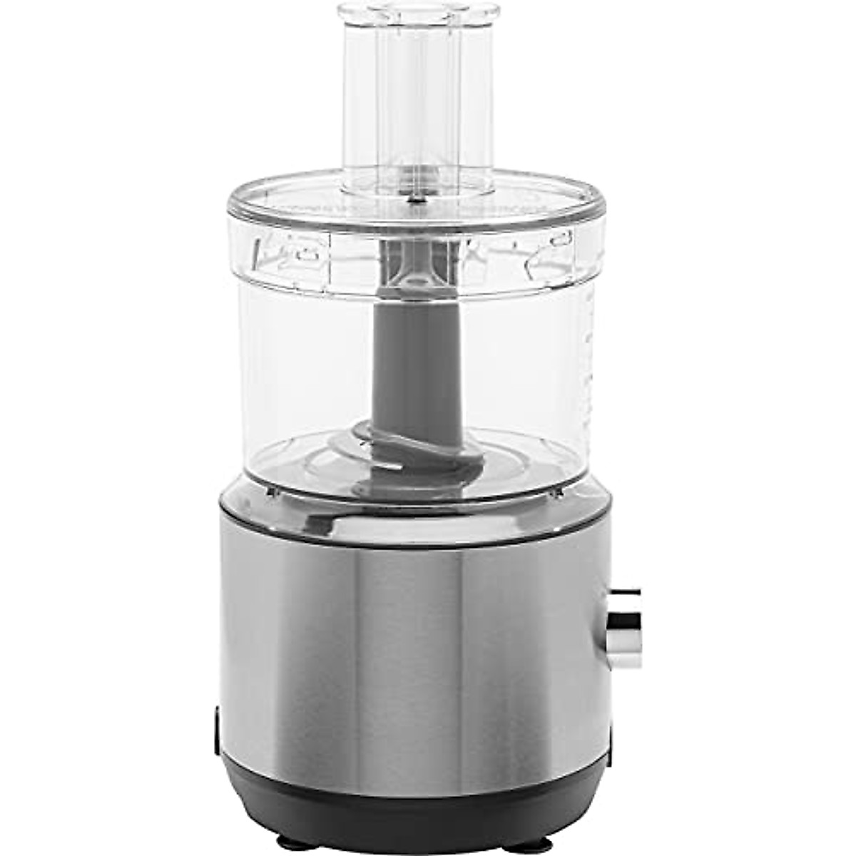 GE Food Processor | 12 Cup | Complete With 3 Feeding Tubes, Stainless Steel Mixing Blade & Shredding Disc | 3 Speed | Great for Shredded Cheese, Chicken & More | Kitchen Essentials | 550 Watts