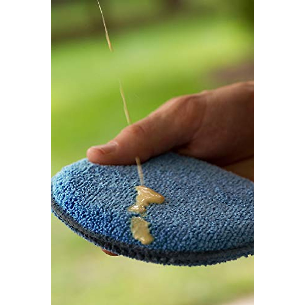 VIKING Microfiber Car Detailing Applicator Pads, Car Wax Applicator, 5 Inch Diameter, 6 Pack, Blue/Grey