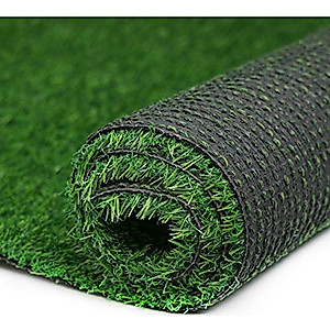 Fasmov Green Artificial Grass Rug Grass Carpet Rug 3.2' x 6.5', Realistic Fake Grass Deluxe Turf Synthetic Turf Thick Lawn Pet Turf -Perfect for Indoor/Outdoor