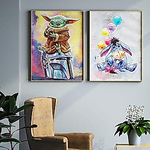 6 Pack 5d Diamond Painting Kits for Adults,DIY Full Drill Diamond Art Kits Paint with Diamonds Crystal Rhinestone Cross Stitch Cartoon Picture Arts and Crafts for Beginners Kids (9.8 X 13.8 Inch)