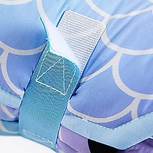 Wake In Cloud - Nap Mat with Pillow for Kids Toddler Boys Girls, Fit Preschool Daycare Sleeping Cot with Elastic Corner Straps, Mermaids Scales in Gradient Pink Purple Blue, 100% Soft Microfiber