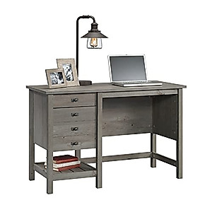 Sauder Cottage Road Pedestal Desk with Storage, Mystic Oak Finish
