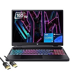 acer Predator Helios Neo 16 Gaming Laptop, 16" WUXGA 165Hz, Intel 13th Gen Core i5-13500HX, GeForce RTX 4050, 16GB DDR5, 1TB PCIe 4.0, 4-Zone RGB KB, WiFi 6, TB 4, RJ45, Webcam, PDG HDMI, Win 11 Pro