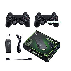 4K Wireless Retro Game Console - Plug and Play Video Game Stick Built-in 13000 Games Nostalgia Stick Games, 9 Emulators, Dual 2.4G Wireless Controllers(64G)……
