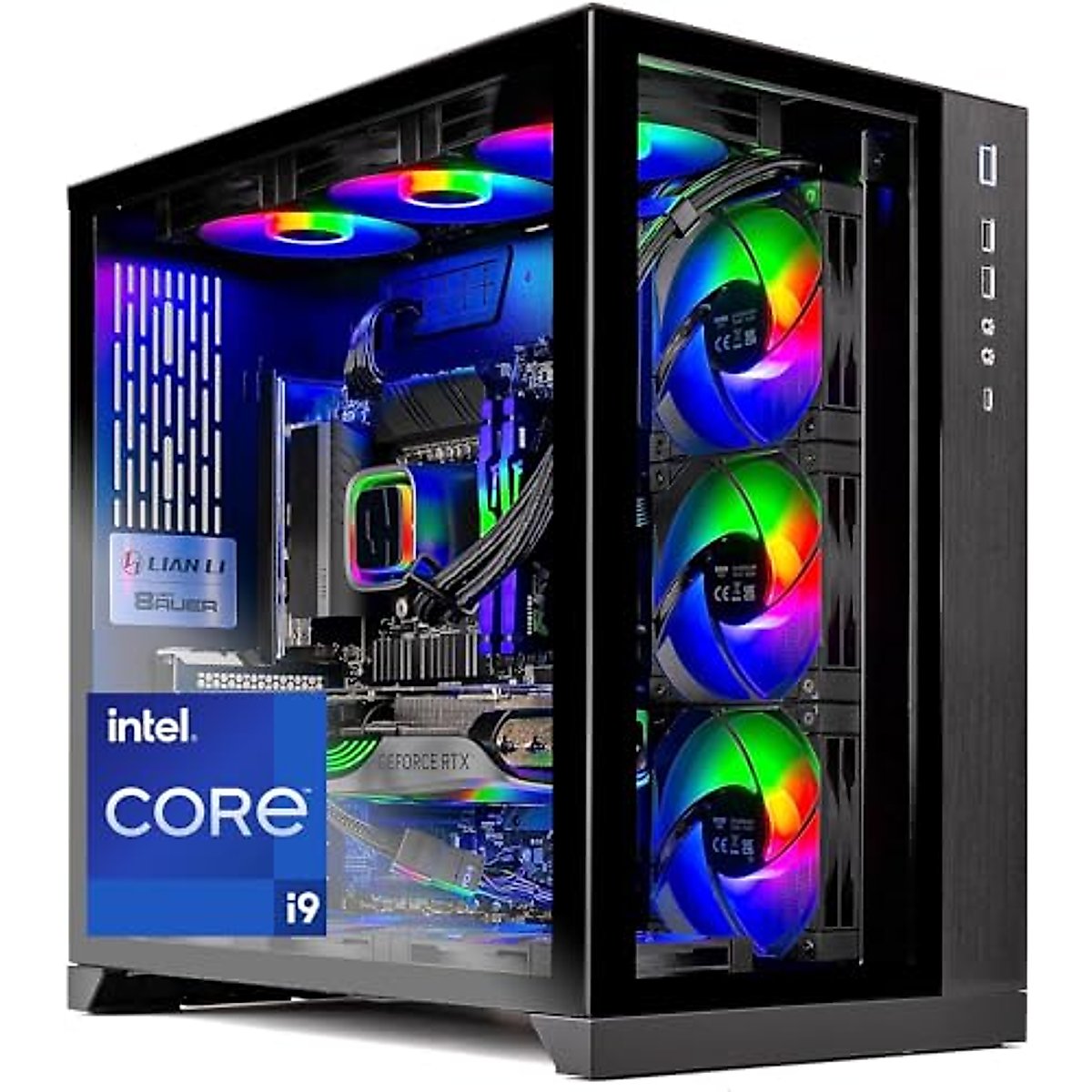 Skytech Gaming Prism II Lian Li O11 PC Desktop – Intel Core i9 13900K 3.0 GHz, NVIDIA RTX 4070 Ti, 1TB NVME Gen4 SSD, 32GB DDR5 RAM RGB, 1000W Gold PSU, 360mm AIO, 11AC Wi-Fi, Windows 11 Home 64-bit
