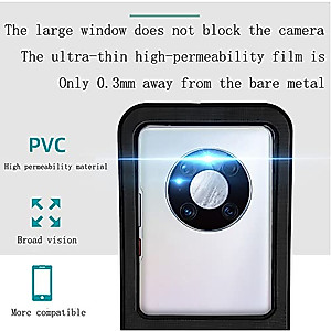 Vihhad Universal Waterproof Case, Waterproof Phone Pouch Compatible for iPhone 13 12 11 Pro Max XS Max Samsung Galaxy s10 Google Up to 7.0", IPX8 Cellphone Dry Bag for Vacation-Black