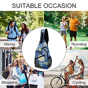 IMPCOKRU Sling Bag for Men Women Crossbody Backpack 23,Lightweight Shoulder Backpack for Causal Sport Travel Hiking.