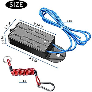 Trailer Breakaway Switch, Huazu 4ft Breakaway Coiled Cable with Electric Brake Switch for RV Towing Trailer