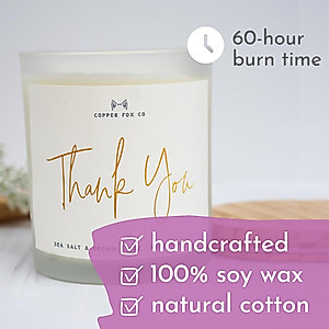 Thank you Candle for Women | Boss Small Thank You Gift Idea | Natural Soy Candle 14 oz Floral Scented Candle | Thank You Gifts for Host Men Coworkers Friend Hostess Teacher Appreciation Gifts Nurse