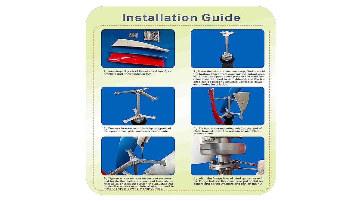 Efficient 400W 12V Wind Turbine Kit for Marine, RV & Home
