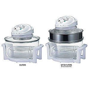 Rosewill Infrared Halogen Stainless Steel Extender Ring Convection Oven, 12-18L Dial