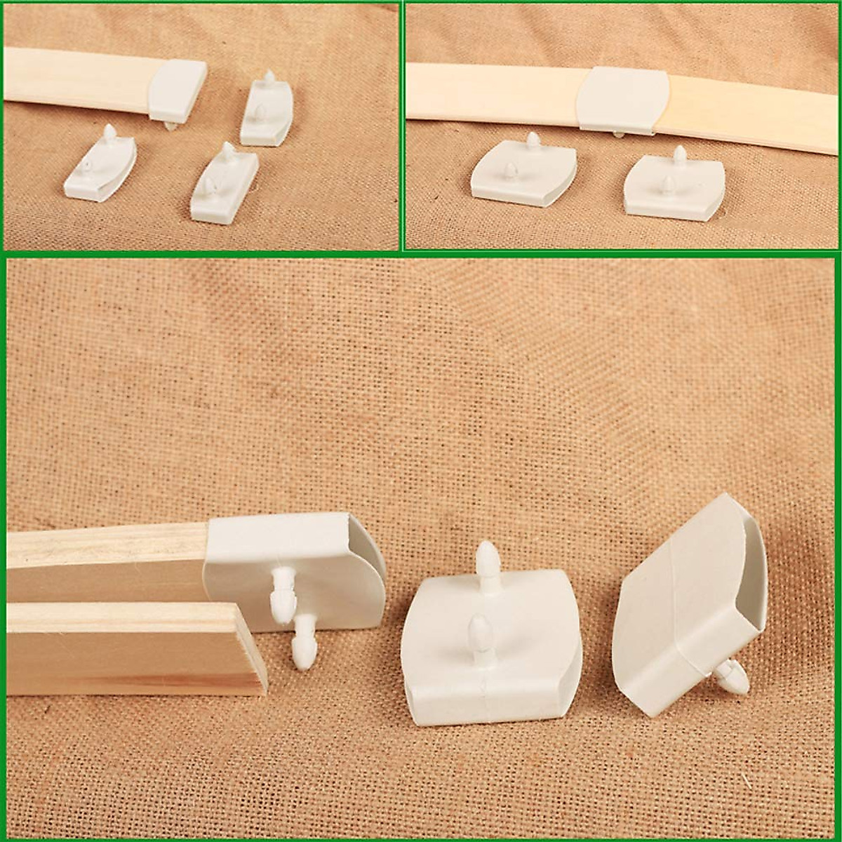 NANSHINE 20pcs 54-55mm Replacement Bed Slat Holders Kits Bundles Plastic End Caps Holders, Width 54mm x Height 9 mm (Inside Dimension)