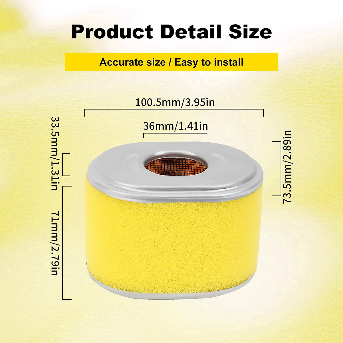 JICHEKU 17210-ZE1-505 Air Filter Replace for 17210-ZE1-820 17210-ZE1-822 OEM Air Cleaner Cartridge with Pre Filter Fits Honda GX160 GX200 GX140 Engine Air Cleaner Element 4 PCS