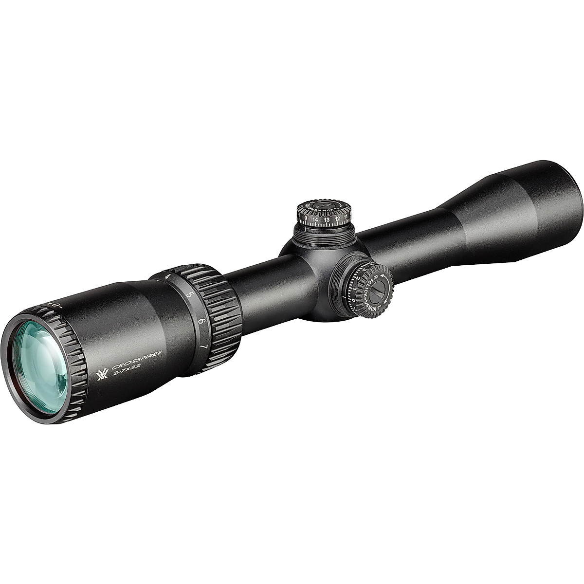 Vortex Optics Crossfire II 2-7x32 Rimfire, Second Focal Plane, 1-inch Tube Riflescope - V-Plex Reticle