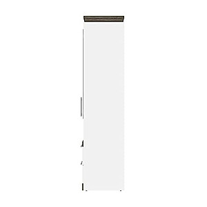 Atlin Designs 95" Queen Murphy Bed with Storage Cabinet in White