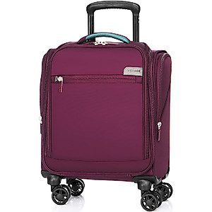 Verage Carry On Underseat Luggage with Wheels & USB Port, Wheeled Spinner Bag Carry-on Luggages for Airlines, Lightweight Suitcase Men Women, Pilots and Crew (14-Inch Compact)
