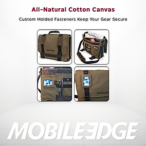 Mobile Edge ECO Laptop Messenger Bag for Men and Women, Fits Up To 14 Inch Widescreen PCs, Compatible with MacBook Pro 15 Inch, Travel Computer Bag, Olive Green, MEUME9