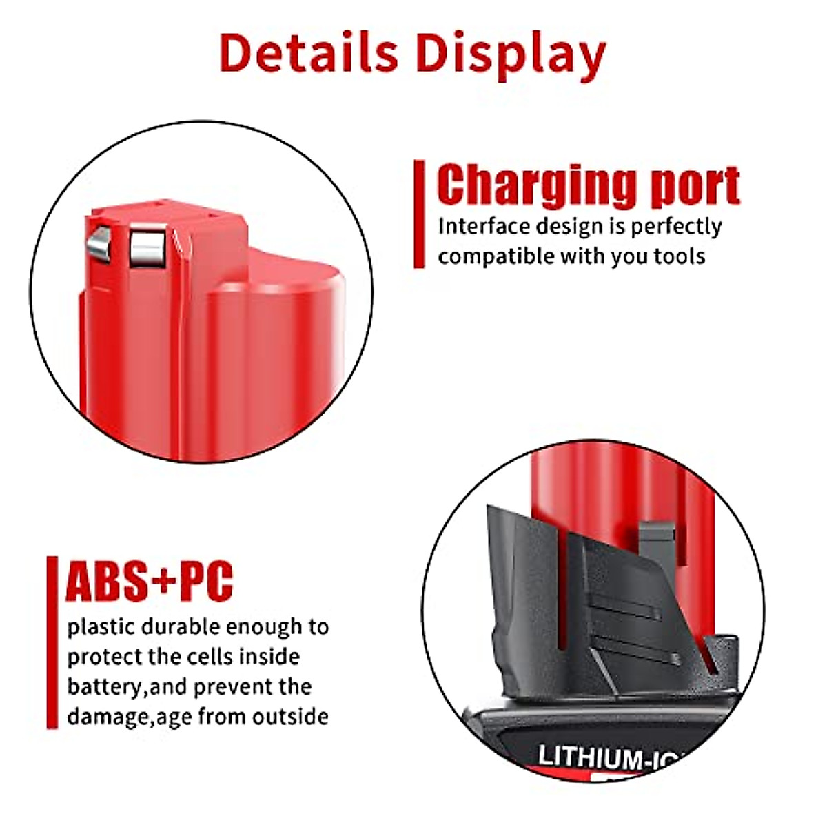 [Upgraded] 2 Pack 7000mAh 12V Lithium Battery Replacement for Milwaukee M12 Battery XC 48-11-2410 48-11-2420 48-11-2411 48-11-2401 48-11-2402 Cordlees Power Tools