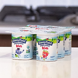 Stonyfield Organic Kids Strawberry & Strawberry Banana Lowfat Yogurt Cups Variety Pack, 4 oz. Each, 6 Ct