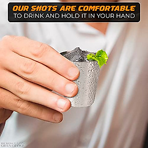 Set of 15pcs Stainless Steel Shot Glasses Drinking Vessel - 30 ml (1oz) Outdoor Camping Travel Coffee Tea Cup, Silver Cup - Unbreakable Metal Shooters for Whiskey Tequila Liquor Great Barware Gift