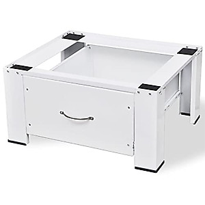 vidaXL Washing Machine Pedestal w/ Storage Drawer Stand Raiser Utility Room