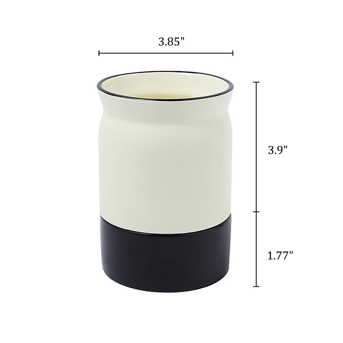 SHIIANN Ceramic Kitchen Utensil Holder, Utensil Crock for Counter, Cooking Utensil Holder, Utensil Organizer with Detachable Base for Countertop, Utensil Caddy for Kitchen Accessories Farmhouse Home