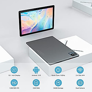 Cheerjoy Android 13 Tablet 10 inch,6GB RAM 64GB ROM, Android Tablet with Dual Camera,1280 * 800 IPS HD Display,5000mAh Battery,Bluetooth,Touch Screen WiFi Tablets (Silver)