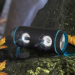 EDUPLINK Bluetooth Speakers 40 Watt Powerful Louder Volume Deep Bass Long Battery Life ip67 Waterproof Charge Out for Outdoor (Black)