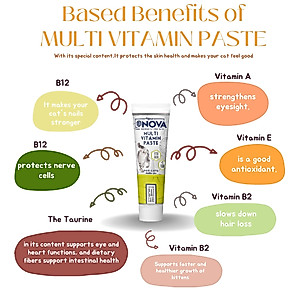 VHD MyCat Nova Multivitamin Paste for Cats, Daily Multi Vitamin Supplement Support, Taurine & 13 Vitamin for Cats, 3.5 Ounce Tube (100 gram)