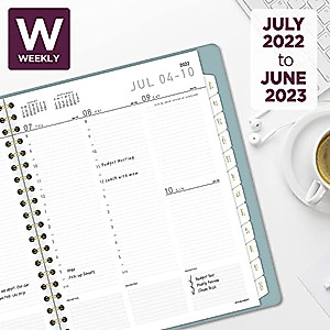AT-A-GLANCE 2022-2023 Planner, Weekly & Monthly Academic, 8-1/4" x 11", Large, Contempo, Seaglass (70957X46)