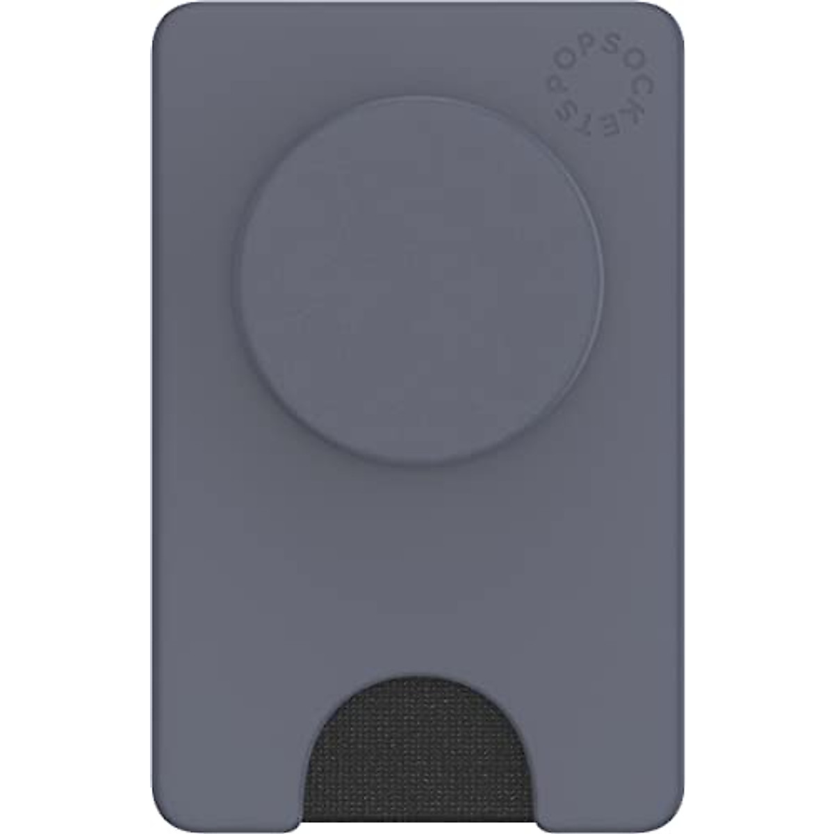 PopSockets Phone Wallet with Expanding Phone Grip, Phone Card Holder, Solid PopWallet - Shadow Blue