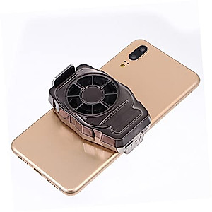 WOONEKY Radiator Reduction Cooling Practical Noise for Cellphone Live Cooler Streaming Portable Game Device Cretaive Outdoor Gaming Fan Professional Mini Smartphone Handle Cell Phone