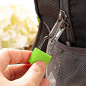 Pengxiaomei 4Pcs Suitcase Lock,4 Colors Mini Padlock with Key Small Locks for Schoolbag Backpack Luggage Padlock for School Gym 1.2×0.9Inch