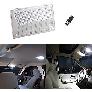 HERCOO LED Clear Dome Light Interior Reading Light Lens White Blubs Housing for E9SZ-13783-A Compatible with Ford Ranger 2004-2011, F250 F350 F450 F550 Super Duty 1999-2004 Aftermarket Replacement